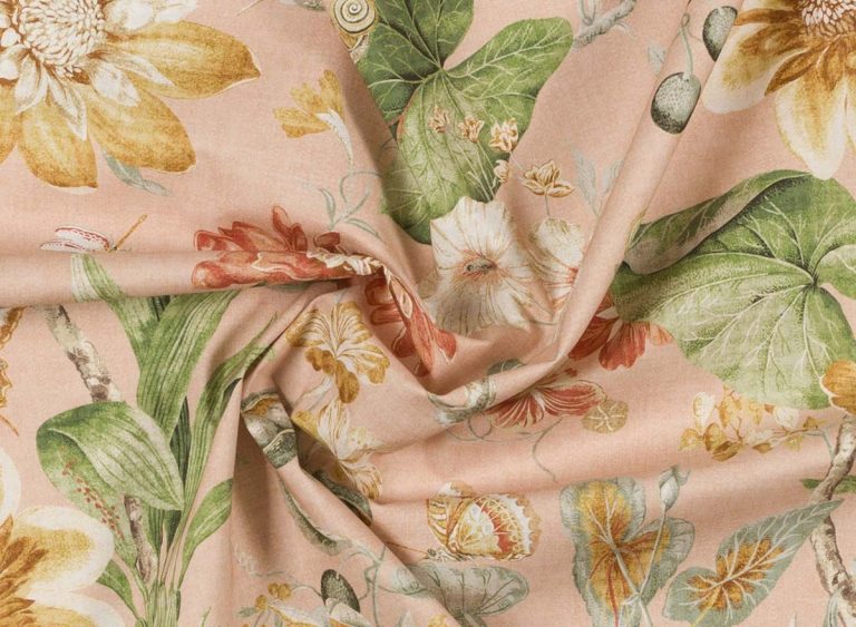 Tela Estampada Flores y Mariposas 🦋 | Algodón Lavable